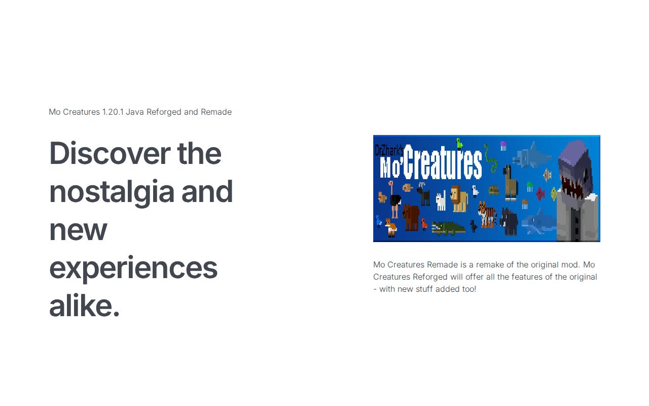 Mo Creatures Reforged 1.20.1 Forge